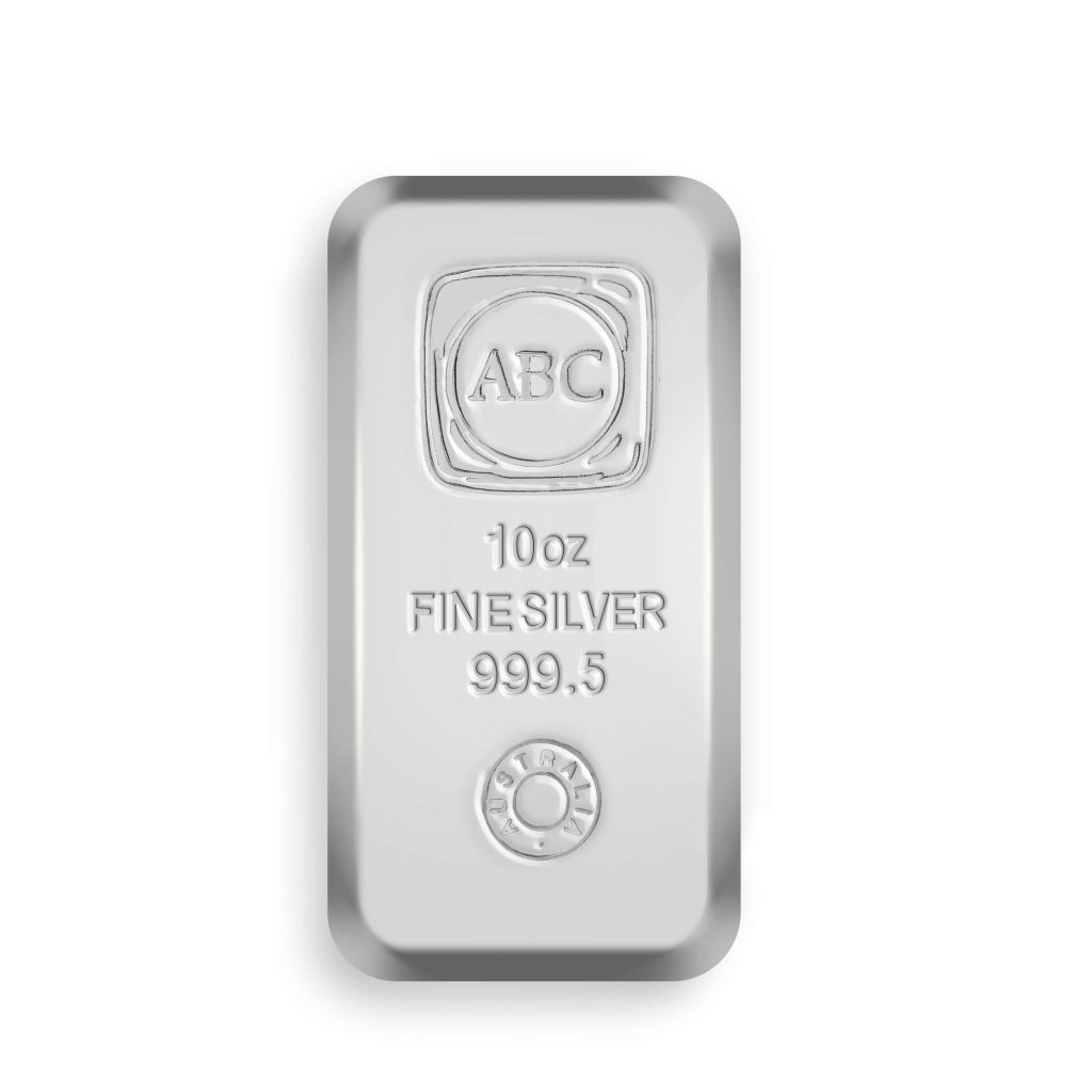 10oz ABC silver bar - City Gold Bullion